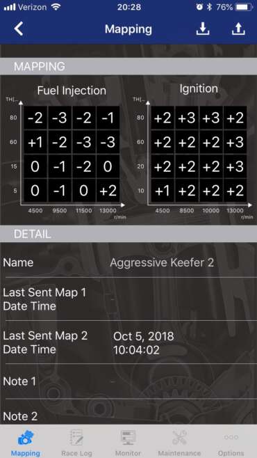 2019 Yamaha YZ250F Maps – Keefer, Inc. Tested